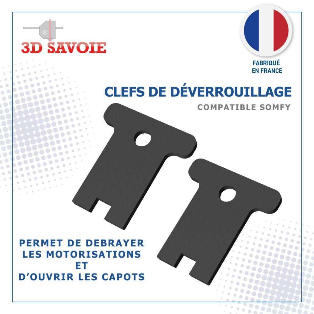 2 Clefs / Outils de Déverrouillage et Débrayage compatible Motorisation ...